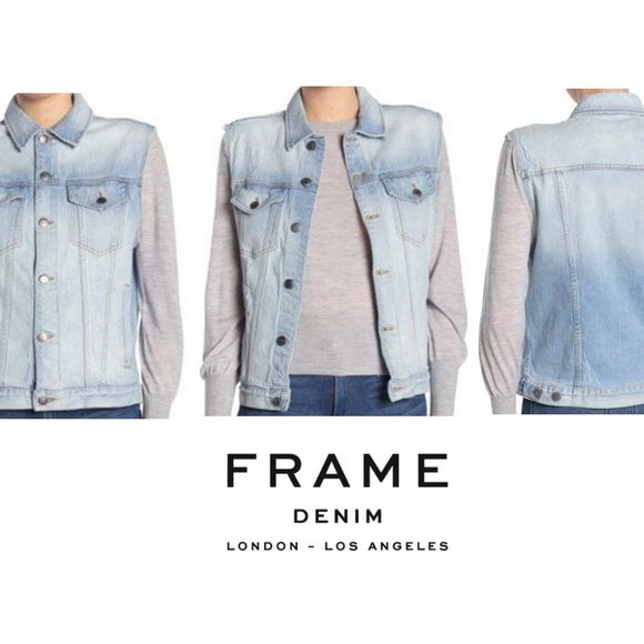 Frame Denim | Jackets & Coats | Frame Denim Oversized Trucker Vest Size ...